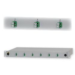 LWL Breakoutbox 19" bestückt mit 6 LC/APC duplex Kupplungen, geeignet ...