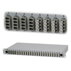 LWL Breakoutbox 19" bestückt mit 24 LC quad Kupplungen, geeignet für ...